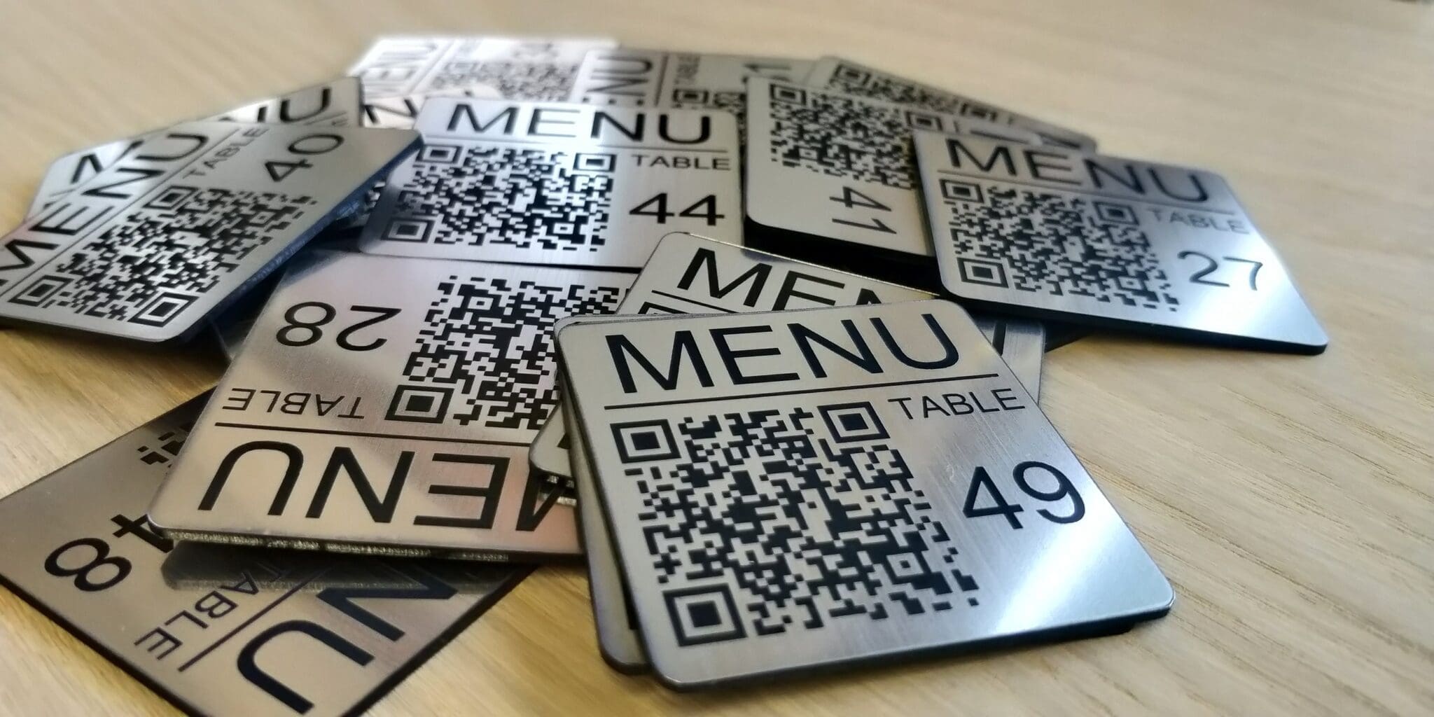 4"x4" (101mm x 101mm) Customised QR Code Laser Engraved Tags, Facebook ...